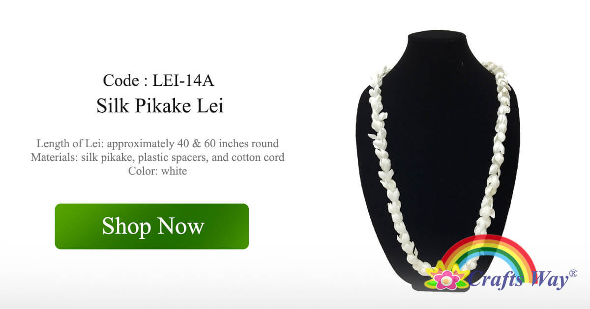 40" & 60" Silk Pikake Lei - CraftsWay.,LLC Artificial Flowers & Crafts ...