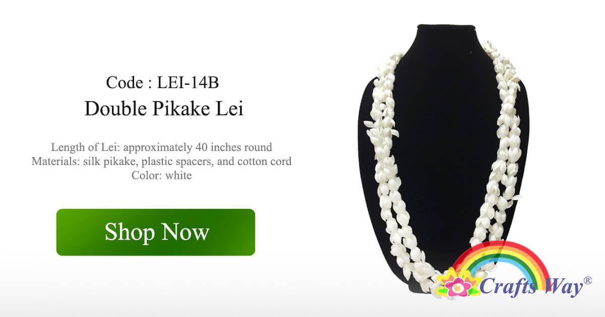 40" Double Pikake Lei - CraftsWay.,LLC Artificial Flowers & Crafts Items